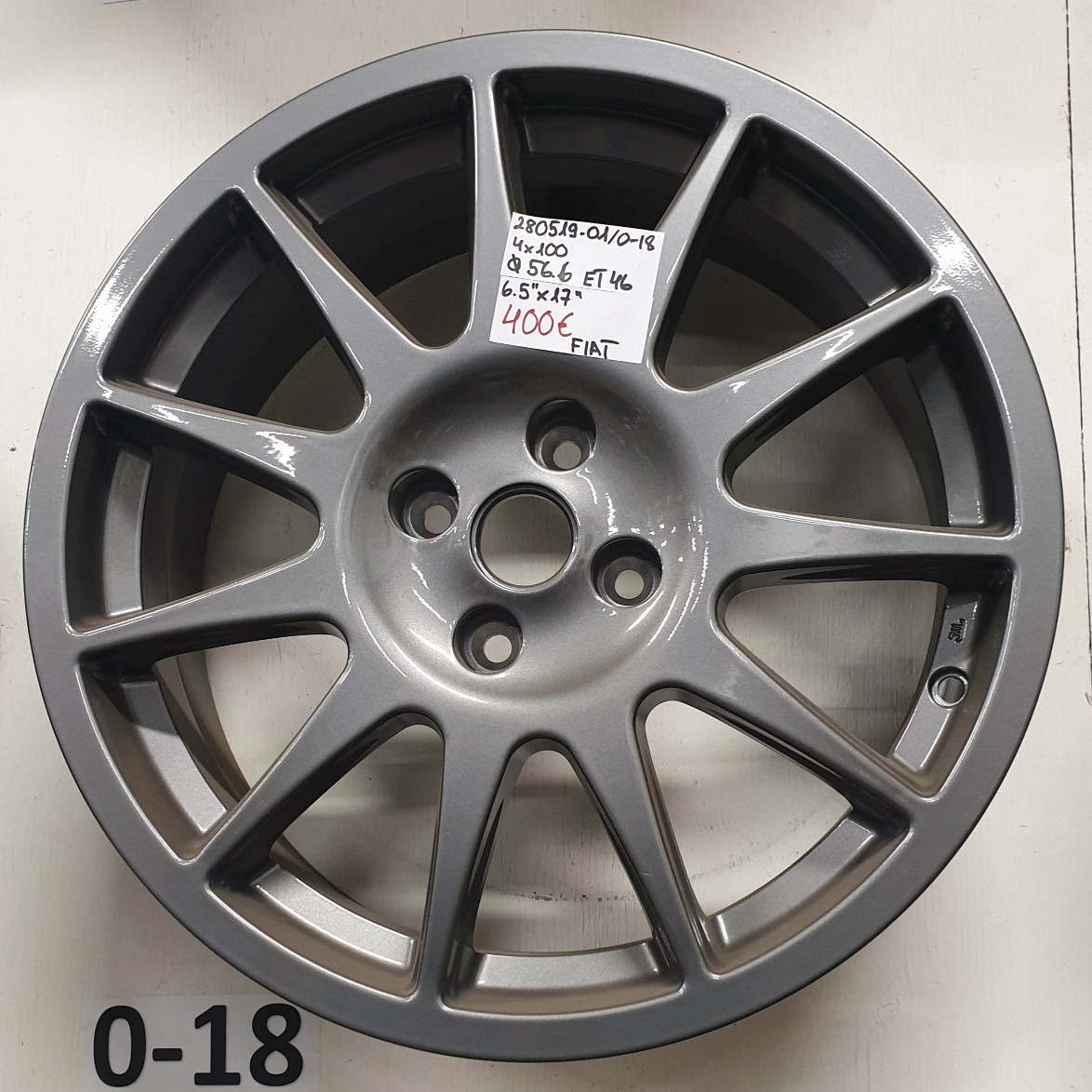 17" 4x100 K56,6 Et46 L6,5" FIAT oem ::: - Rengaskirppis