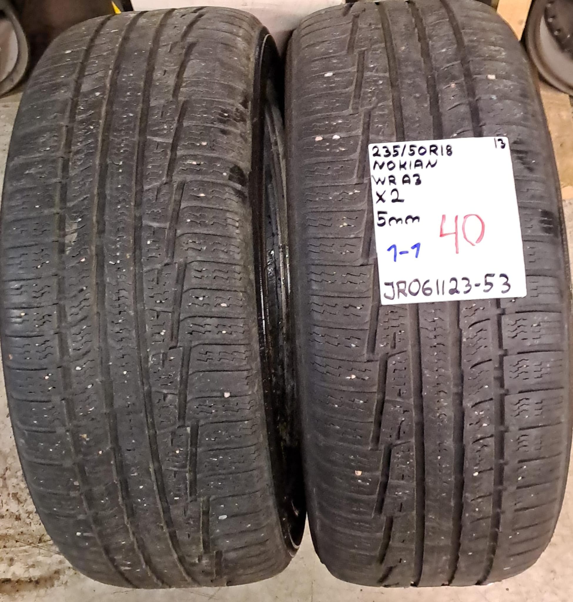 235/50R18 Nokian WR A3 kesä 5mm / 1-1 - Rengaskirppis