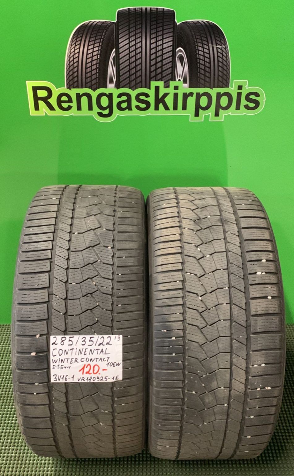 285/35R22 Continental WinterContact 106W kitka 5-5,5mm / 3V16-1 - Rengaskirppis