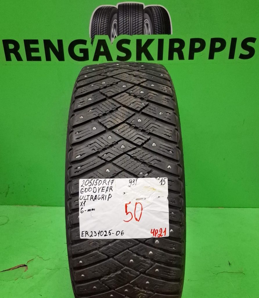 205/50R17 GoodYear UltraGrip 93T nasta 6mm / 4P21 - Rengaskirppis