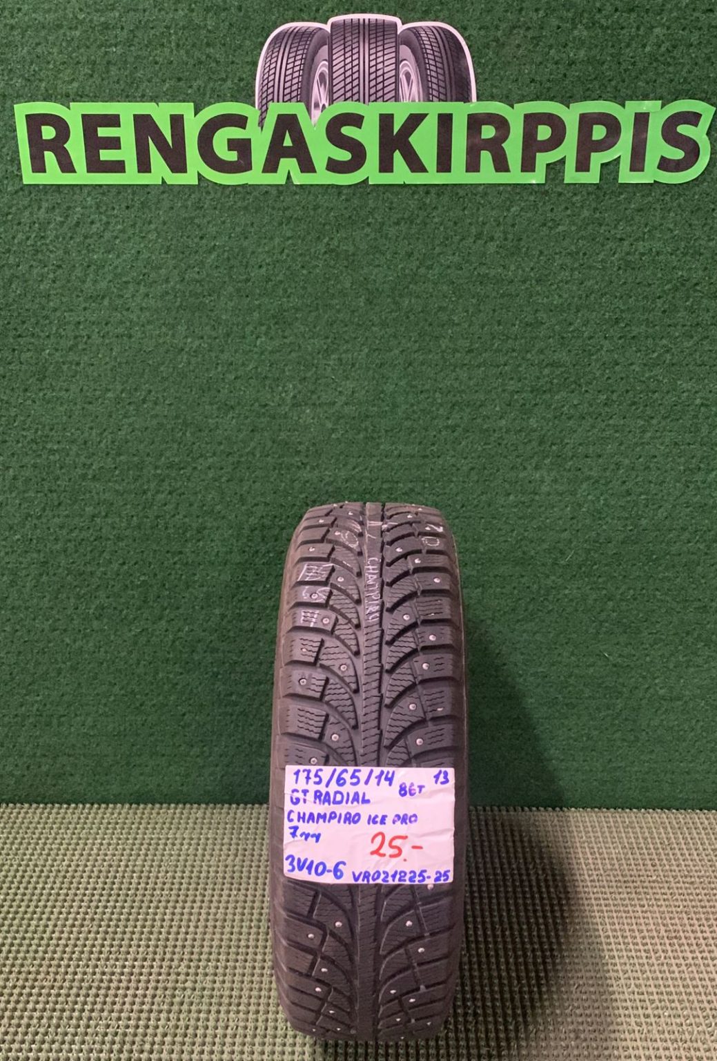 175/65R14 GT Radial Champiro Ice Pro 86T nasta 7mm / 3V10-6 - Rengaskirppis